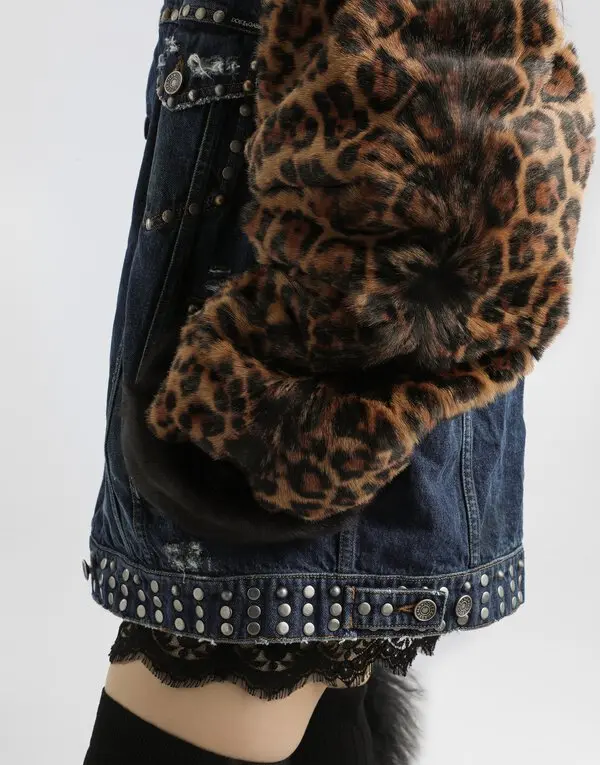 Dolce & Gabbana Oversized Denim Jacket Denim And Jeans Multi-colored