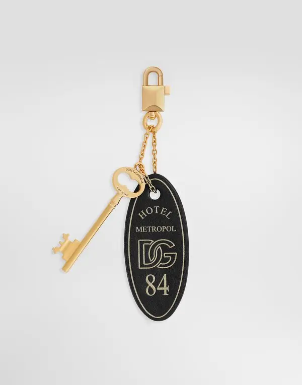 Dolce & Gabbana Calfskin Tassel Keychain Collection - Black