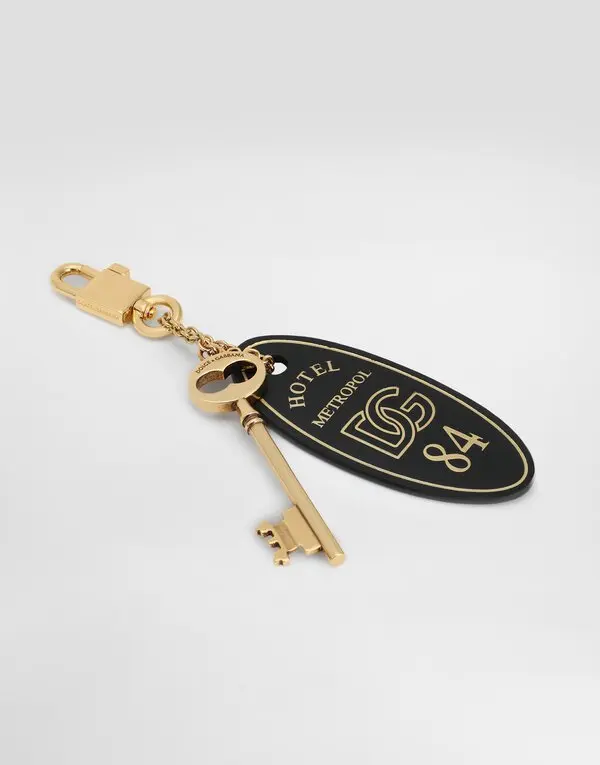 Dolce & Gabbana Calfskin Tassel Keychain Collection - Black