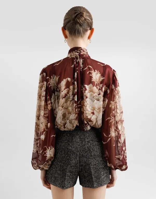 Dolce & Gabbana Rose- Chiffon Blouse