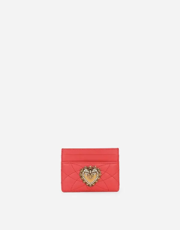 Dolce & Gabbana Devotion Card Holder Wallets And Small Leather Goods Leather - Orange