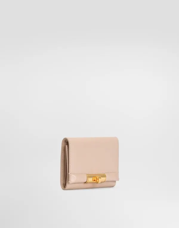 Dolce & Gabbana P.foglio French Flap Wallets And Small Leather Goods - Beige