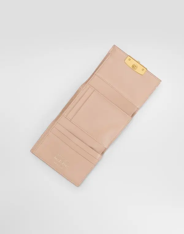 Dolce & Gabbana P.foglio French Flap Wallets And Small Leather Goods - Beige