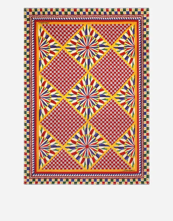 Dolce & Gabbana Silk And Wool Blanket Plaid - Multicolor