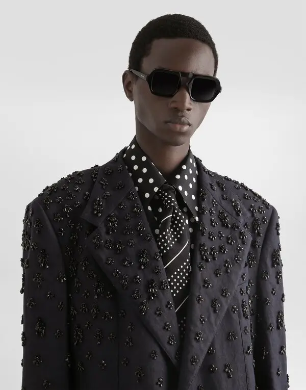 Dolce & Gabbana Single-breasted Embroidered Jacket Suits And Blazers Multi-colored