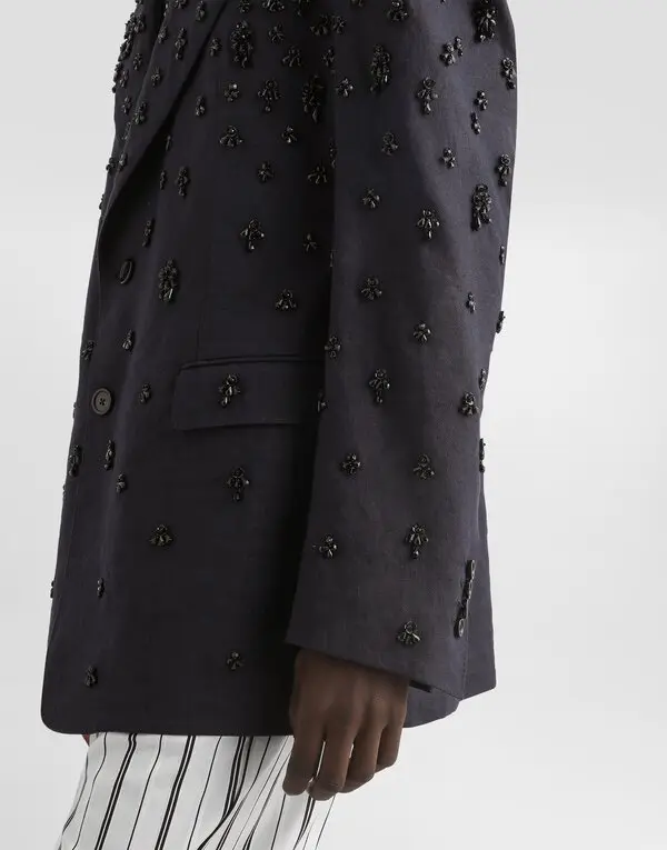 Dolce & Gabbana Single-breasted Embroidered Jacket Suits And Blazers Multi-colored