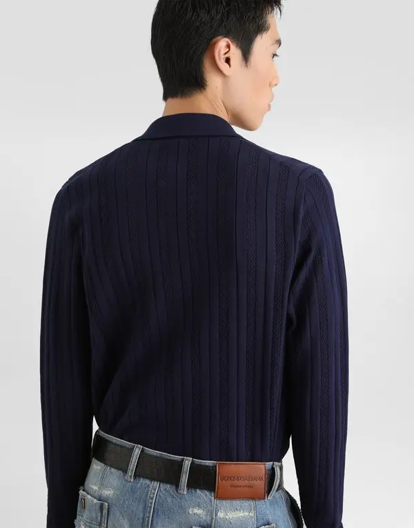 Dolce & Gabbana Openwork Cotton Cardigan Sweaters And Cardigans