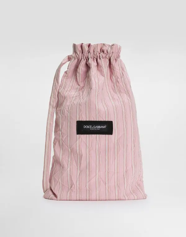 Dolce & Gabbana Striped Froissé Crossbody Bag Shoppers - Multicolor