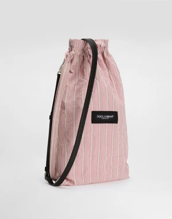 Dolce & Gabbana Striped Froissé Crossbody Bag Shoppers - Multicolor