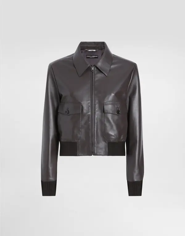 Dolce & Gabbana Short Plongé Nappa Leather Jacket Coats And Jackets