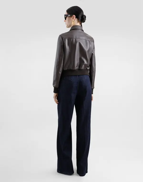 Dolce & Gabbana Short Plongé Nappa Leather Jacket Coats And Jackets