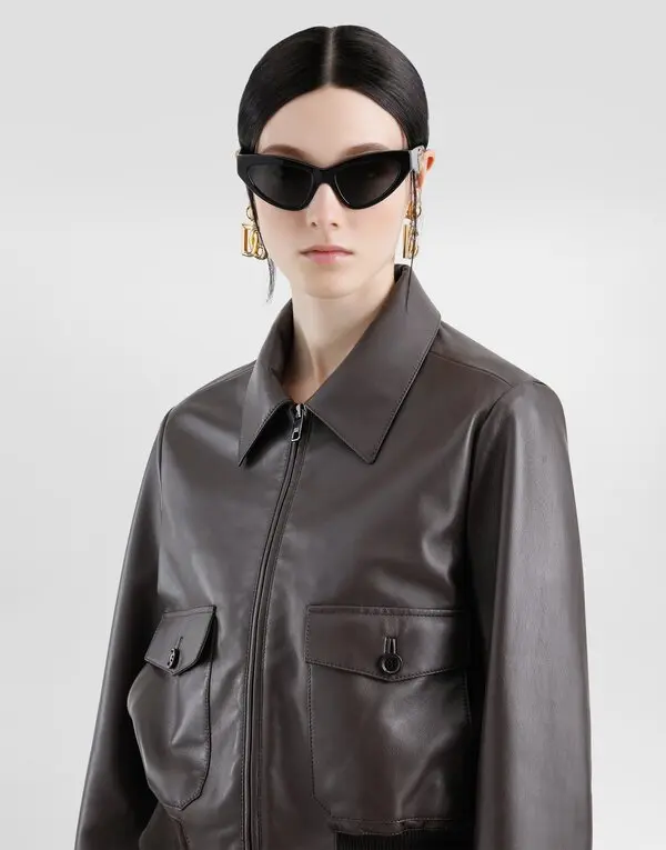 Dolce & Gabbana Short Plongé Nappa Leather Jacket Coats And Jackets