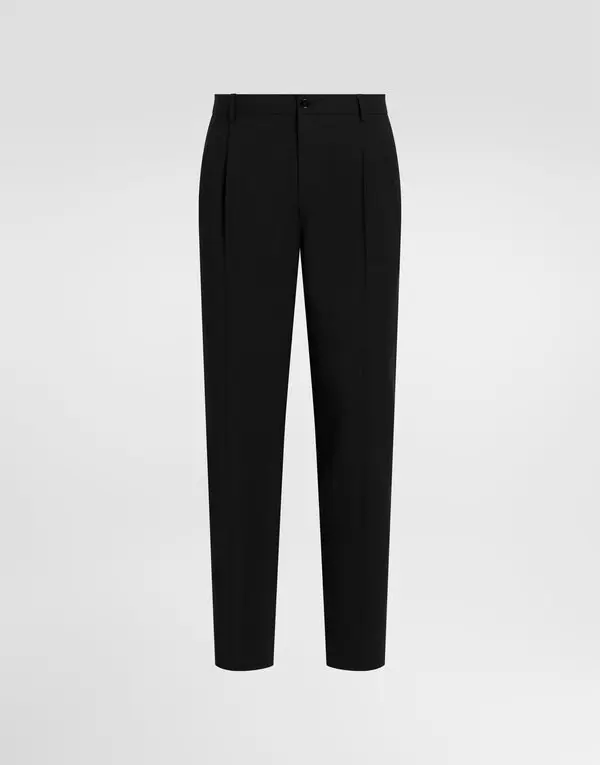 Dolce & Gabbana Virgin Wool Trousers - Black