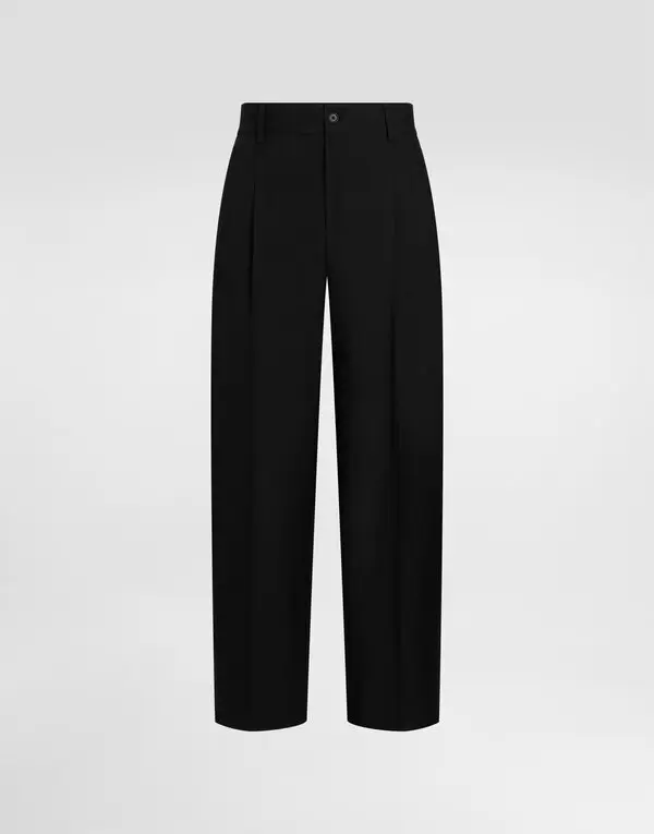 Dolce & Gabbana Virgin Wool Trousers - Black