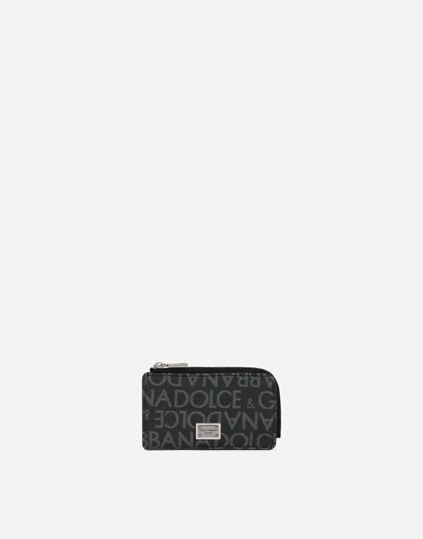 Dolce & Gabbana Coated Jacquard Card Holder Wallets And Small Leather Goods Multi-colored Fabric - Multicolor