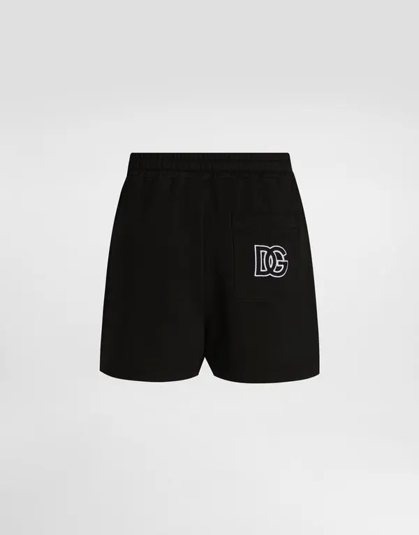 Dolce & Gabbana Fleece Shorts With Dg Embroidery