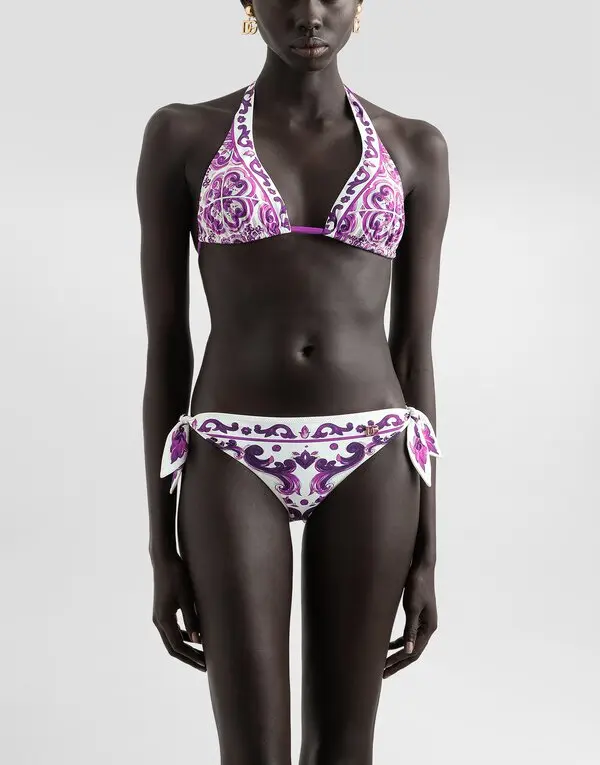 Dolce & Gabbana Triang Imb+slip Fioc� Swimwear Fabric