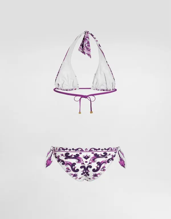 Dolce & Gabbana Triang Imb+slip Fioc� Swimwear Fabric