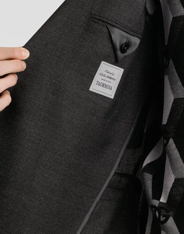 Dolce & Gabbana Single-breasted Taormina Wool Jacket Gray