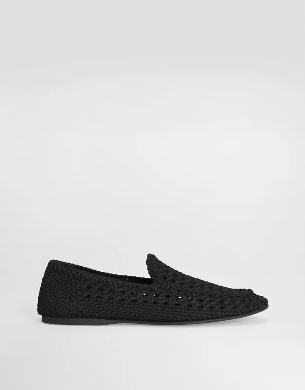 Dolce & Gabbana Crocheted Driver Loafers - Black