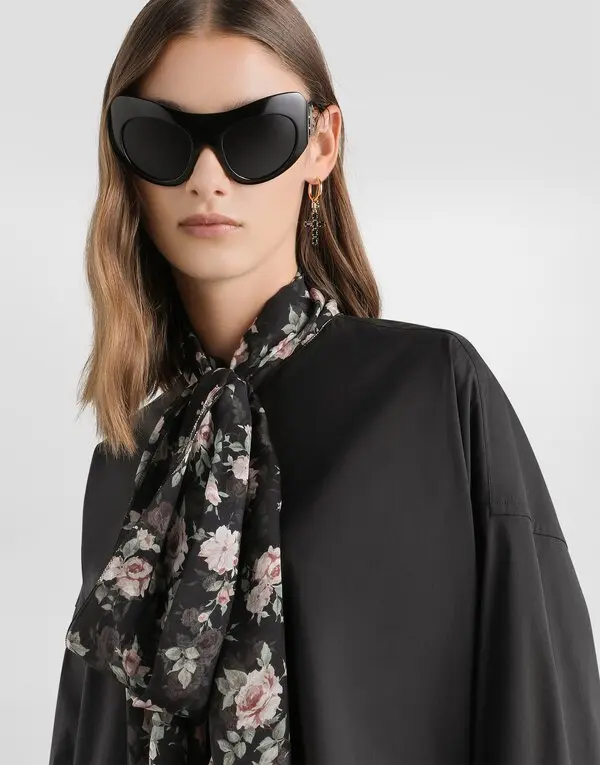 Dolce & Gabbana Poplin Shirt With Scarf Detail
