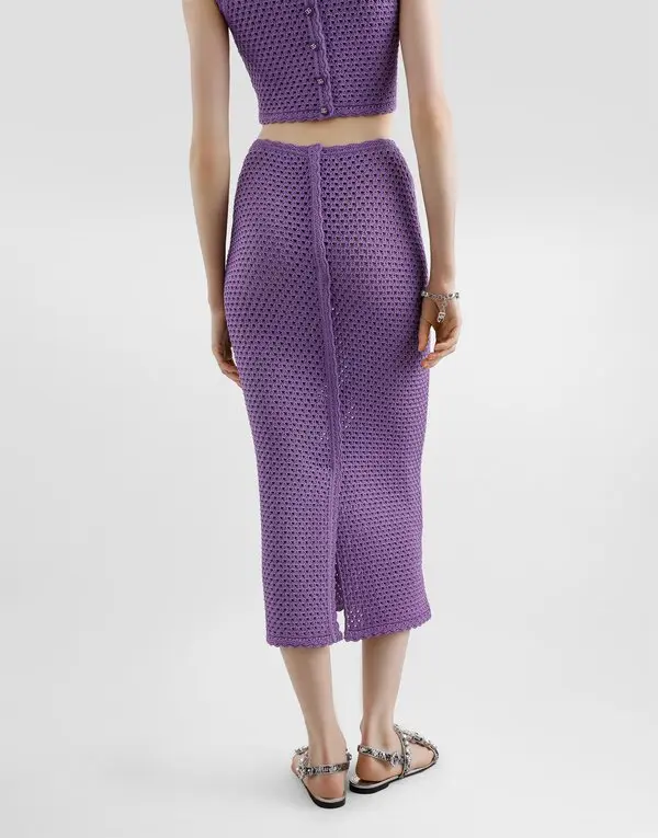 Dolce & Gabbana Crochet Midi Skirt