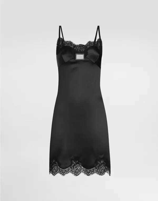 Dolce & Gabbana Short Slip Dress With Tag Dresses Silk - Black