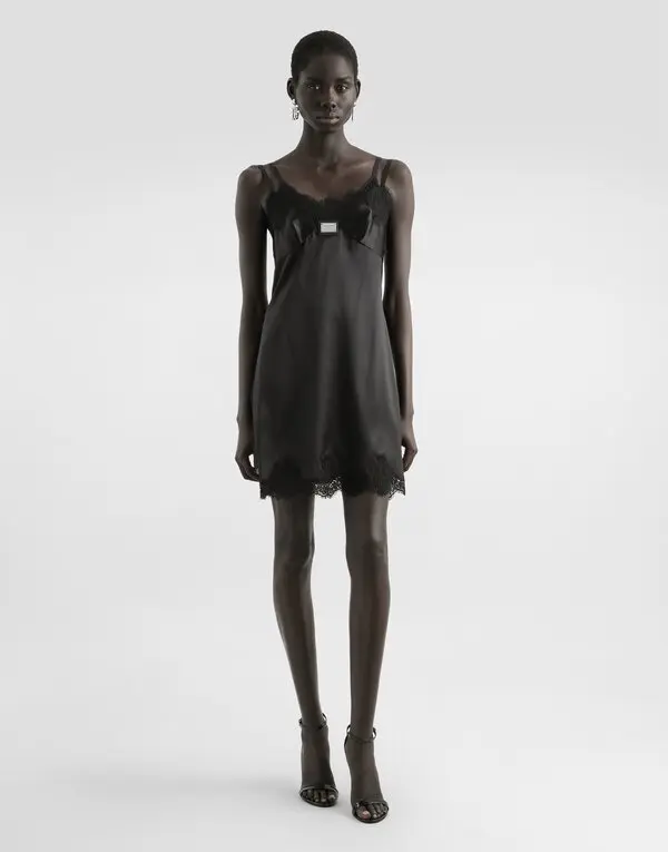 Dolce & Gabbana Stretch Satin Slip Dress