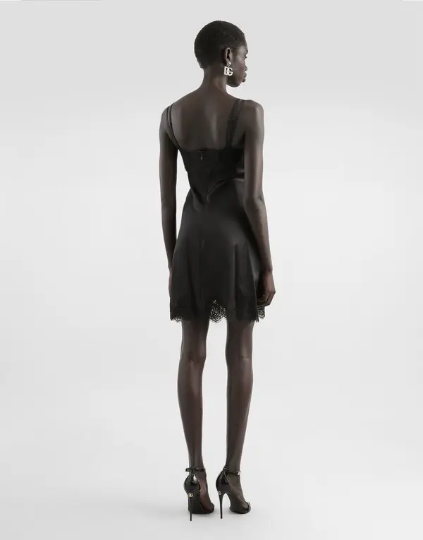 Dolce & Gabbana Stretch Satin Slip Dress