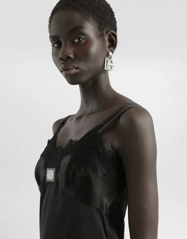 Dolce & Gabbana Stretch Satin Slip Dress