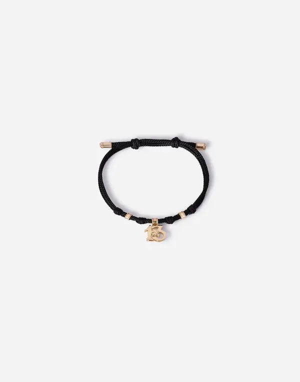Dolce & Gabbana Fabric Good Luck Bracelet With Yellow Pendant Charm Bracelets - Gold