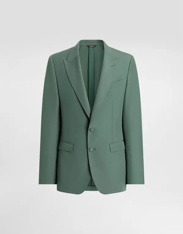 Dolce & Gabbana Single-breasted Wool Poplin Jacket Suits And Blazers - Green