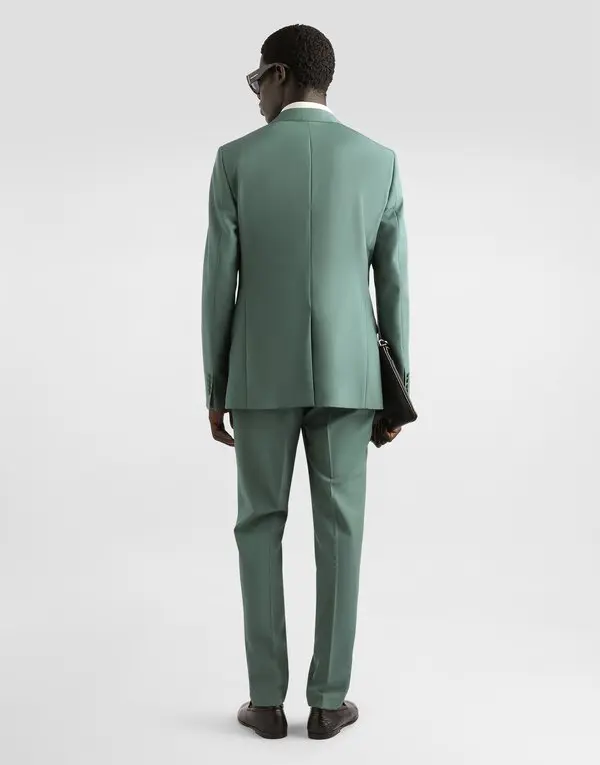 Dolce & Gabbana Single-breasted Wool Poplin Jacket Suits And Blazers - Green