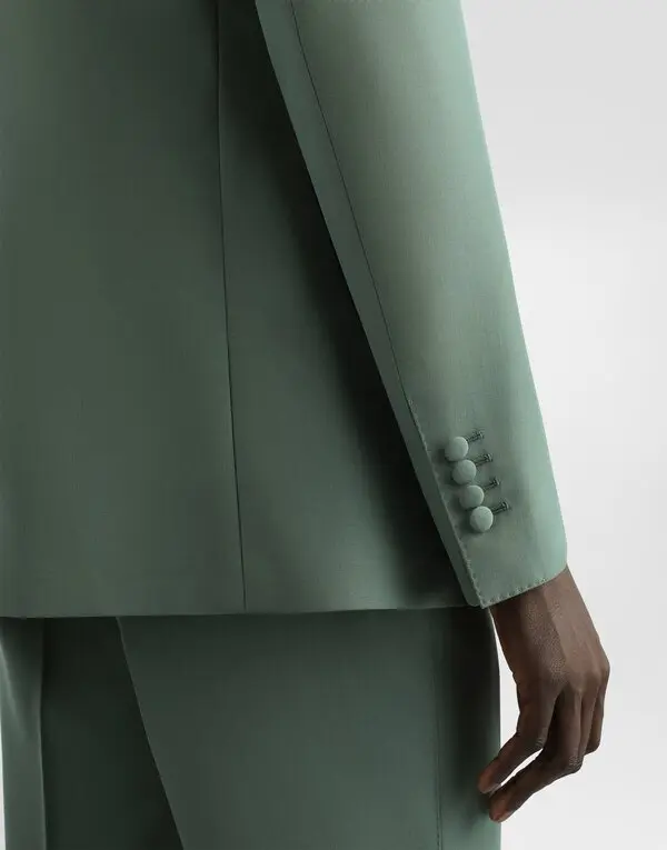 Dolce & Gabbana Single-breasted Wool Poplin Jacket Suits And Blazers - Green