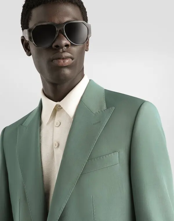 Dolce & Gabbana Single-breasted Wool Poplin Jacket Suits And Blazers - Green