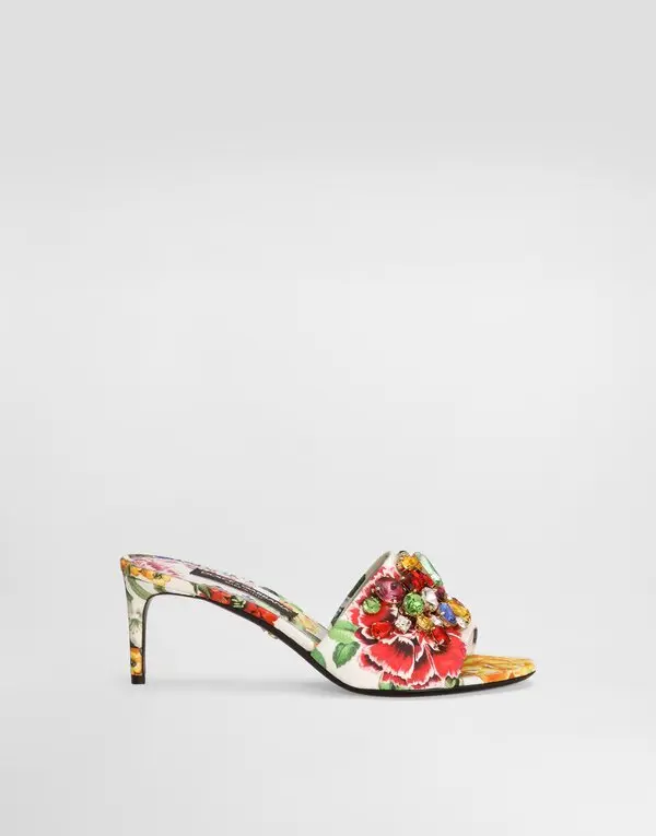 Dolce & Gabbana Brocade Mules Slides And Mules