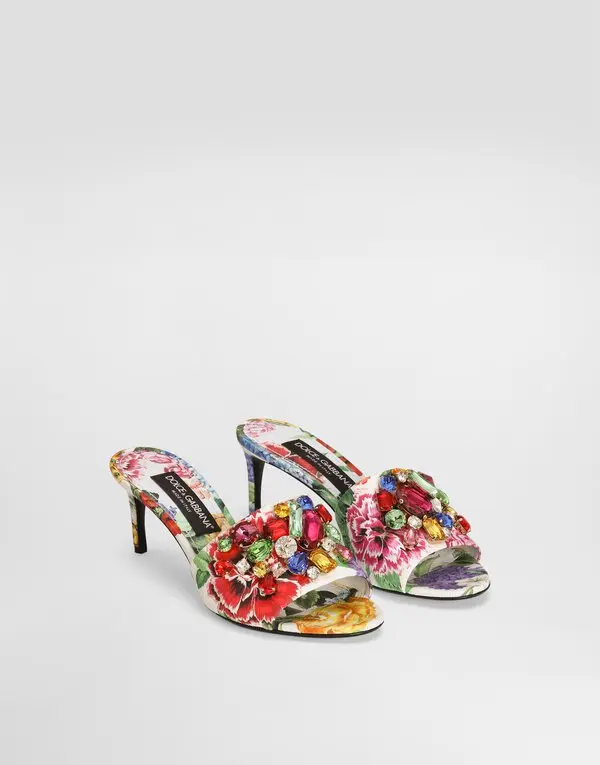 Dolce & Gabbana Brocade Mules Slides And Mules