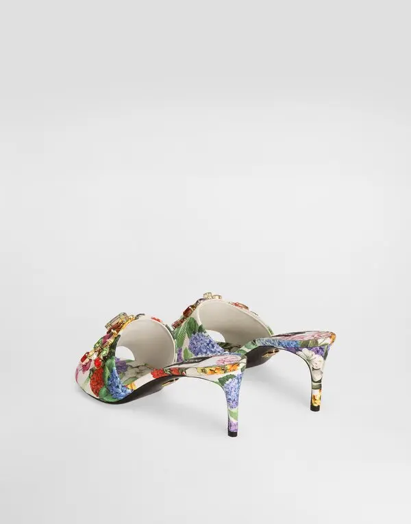 Dolce & Gabbana Brocade Mules Slides And Mules