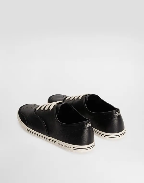 Dolce & Gabbana Calfskin Leather Saint Tropez Sneakers - Black