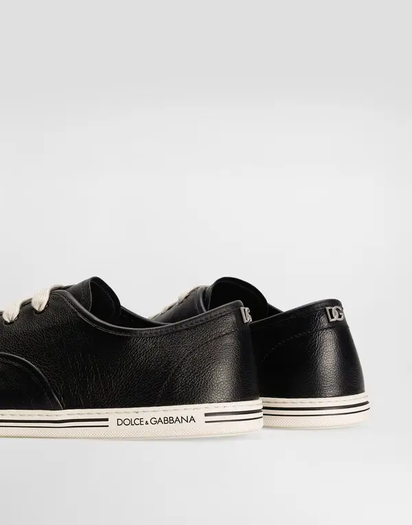 Dolce & Gabbana Calfskin Leather Saint Tropez Sneakers - Black