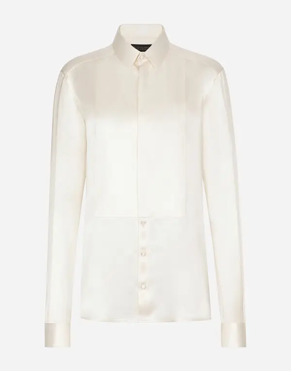Dolce & Gabbana Silk Shirt With Shirt Front Shirts And Tops Silk