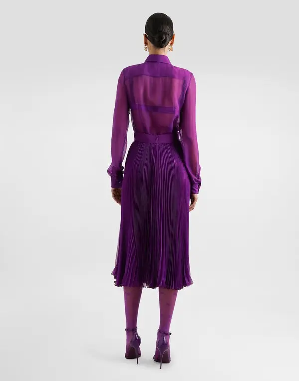 Dolce & Gabbana Silk Chiffon Shirt - Purple