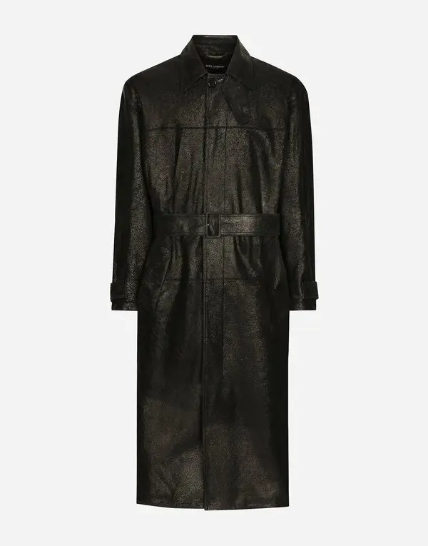 Dolce & Gabbana Leather Trench Coat