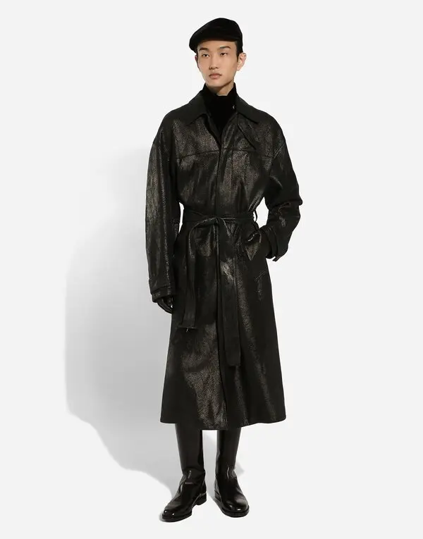 Dolce & Gabbana Leather Trench Coat