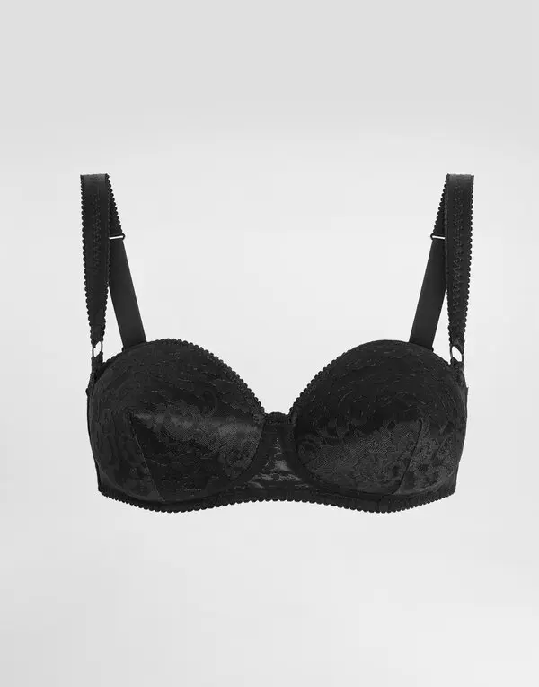 Dolce & Gabbana Lace Balconette Bra With Conical Cups Underwear