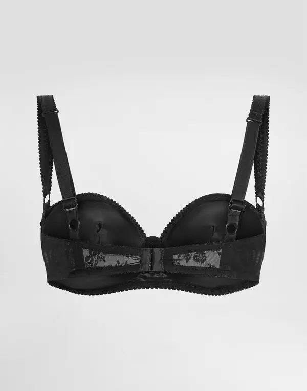 Dolce & Gabbana Lace Balconette Bra With Conical Cups Underwear