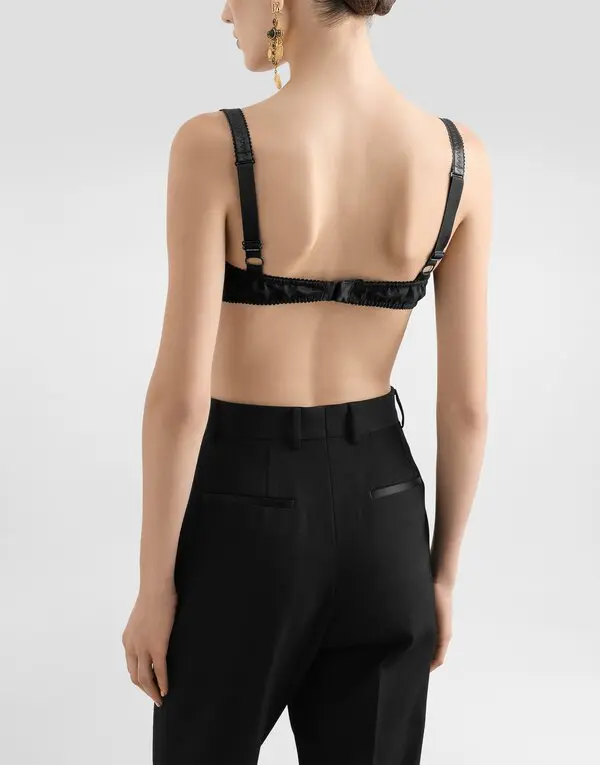 Dolce & Gabbana Lace Balconette Bra With Conical Cups Underwear