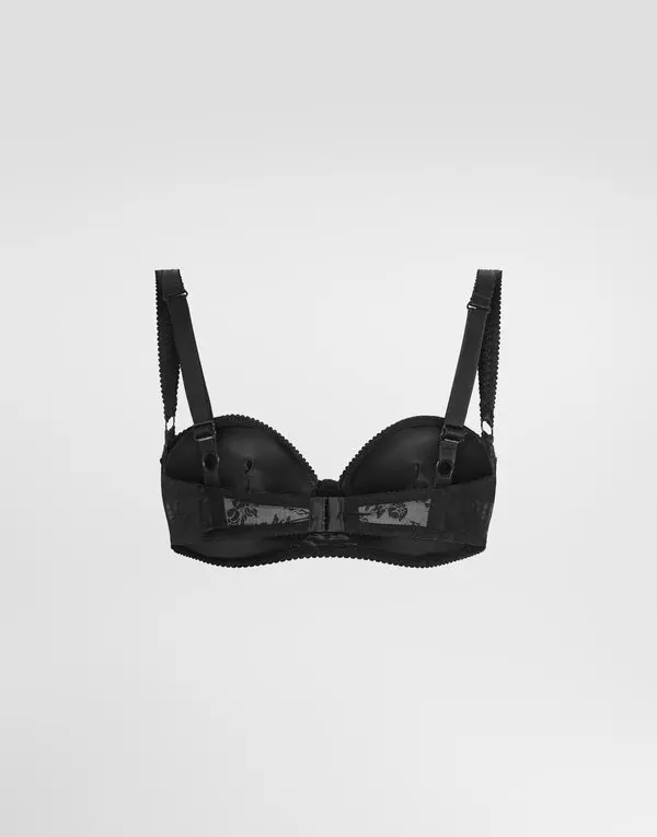 Dolce & Gabbana Lace Balconette Bra With Conical Cups Underwear