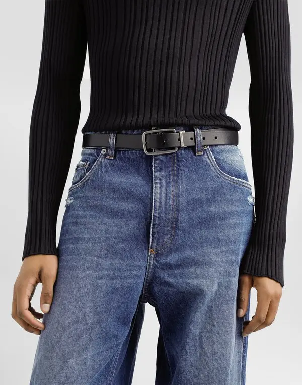 Dolce & Gabbana Calfskin Belt Belts - Black