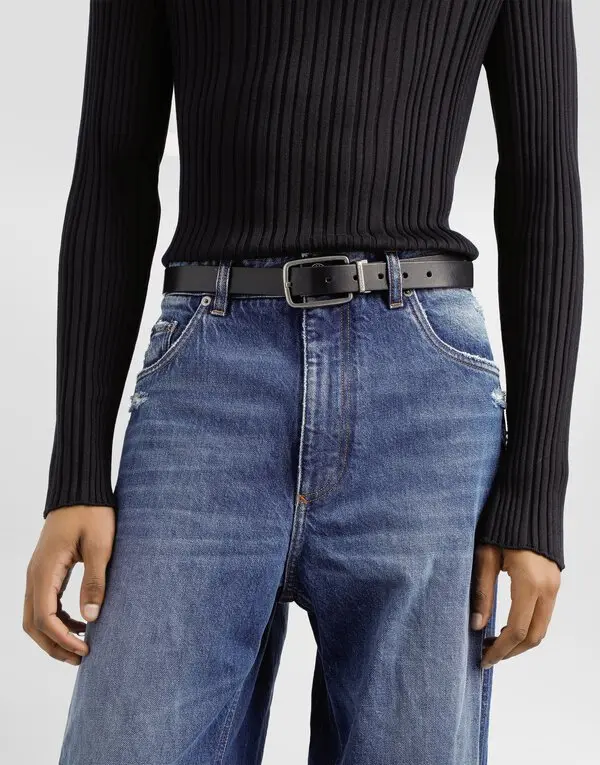 Dolce & Gabbana Calfskin Belt - Black